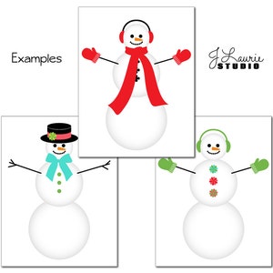 Digital Printable Activity-build a Snowman-diy Snowman-snow Clipart ...