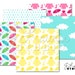 Rainy Day-digital Scrapbook Papers-commercial Use-rain-weather-spring ...