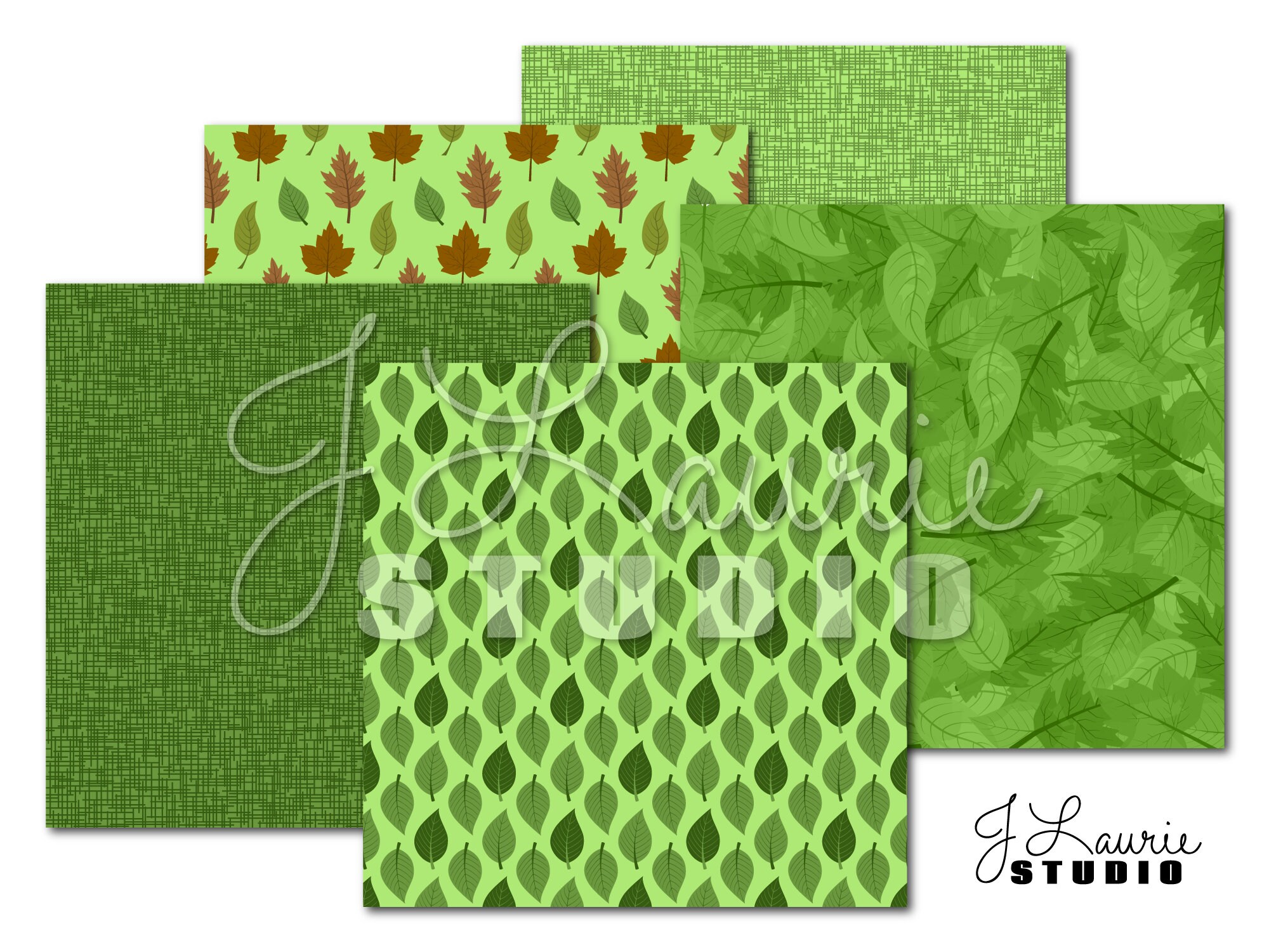 Autumn Leaves-digital Scrapbook Papers-commercial Use-fall | Etsy