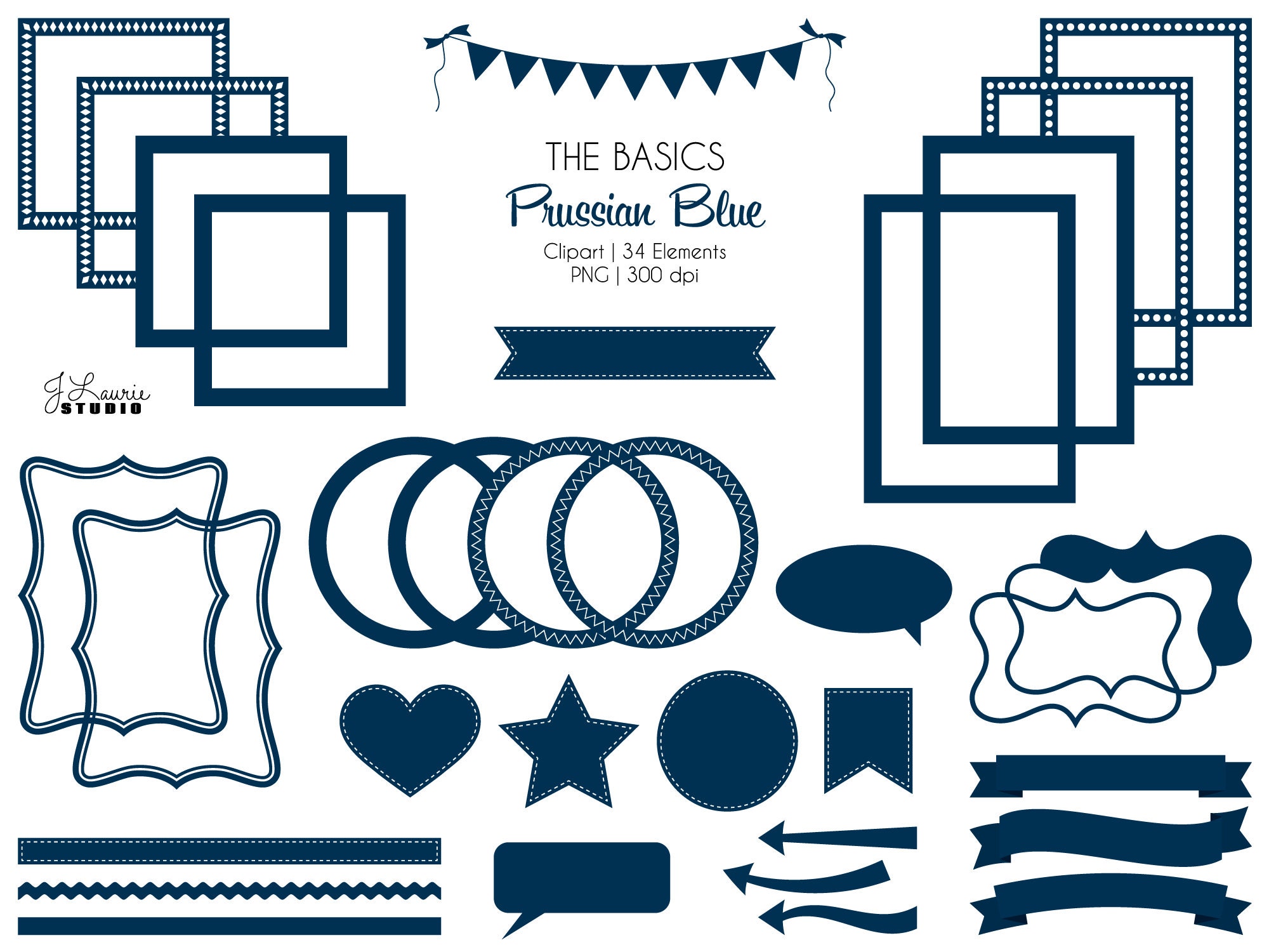 Navy Blue Border Clip Art
