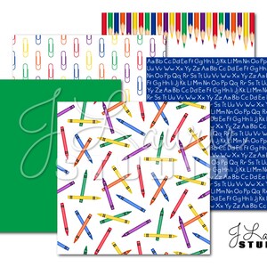 Back to School-digital Scrapbook Papers-commercial Use-classroom ...