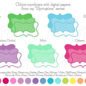 Frames-springtime-digital Clipart Frames-commercial Use-text Boxes ...