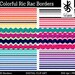 Colorful Ric Rac Borders Clipart: Rainbow Digital Scrapbook Elements ...