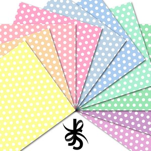 Pastel Polka Dots-digital Scrapbook Papers-commercial Use-baby Shower ...