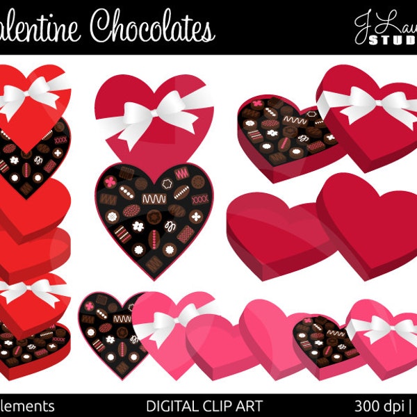 Chocolate Valentine Clipart - Etsy