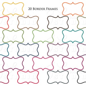 Frames-fall Colors-digital Clipart Frames-commercial Use-text Boxes ...