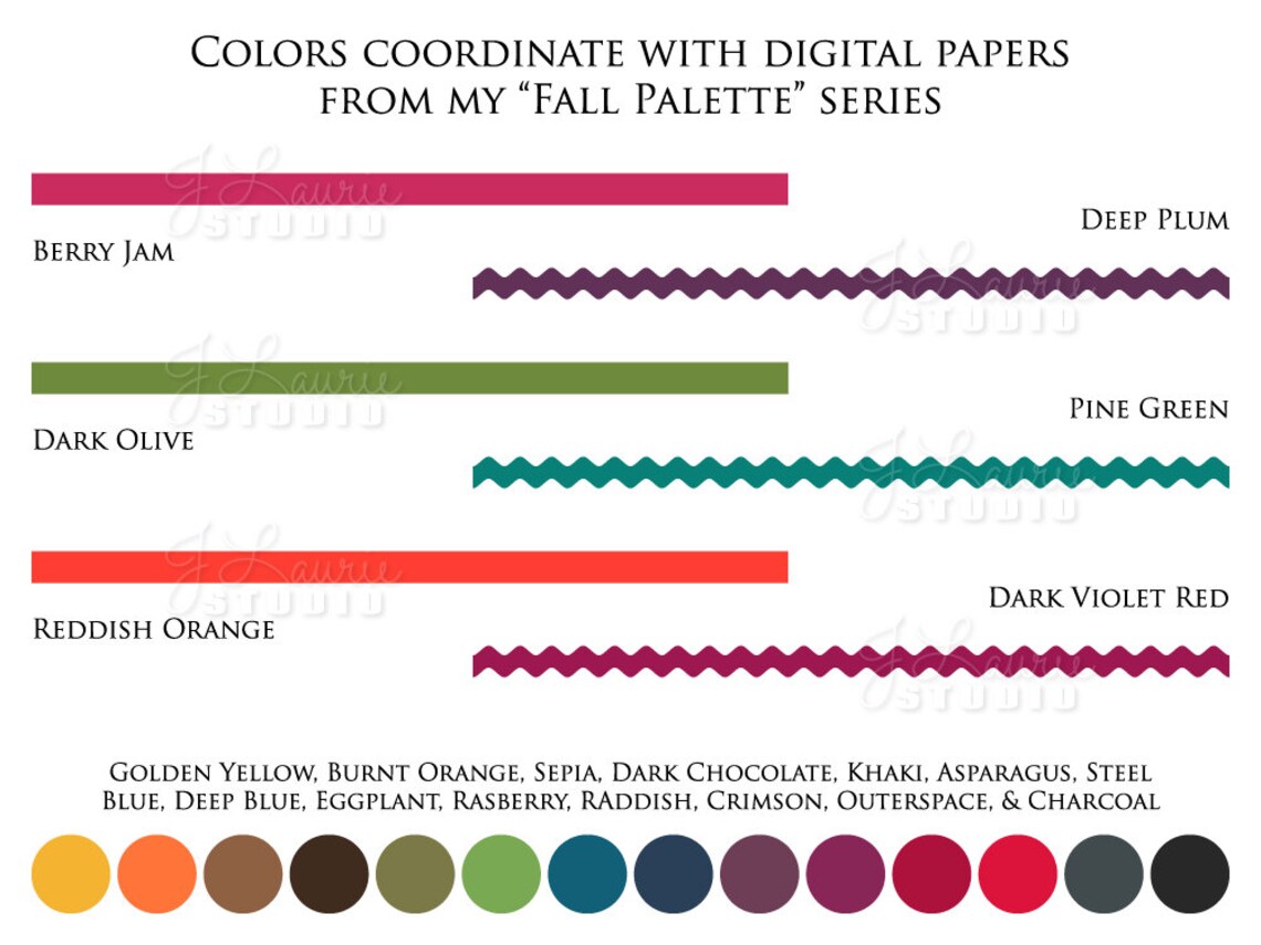Borders-fall Colors-digital Clipart Borders-commercial Use-ric - Etsy