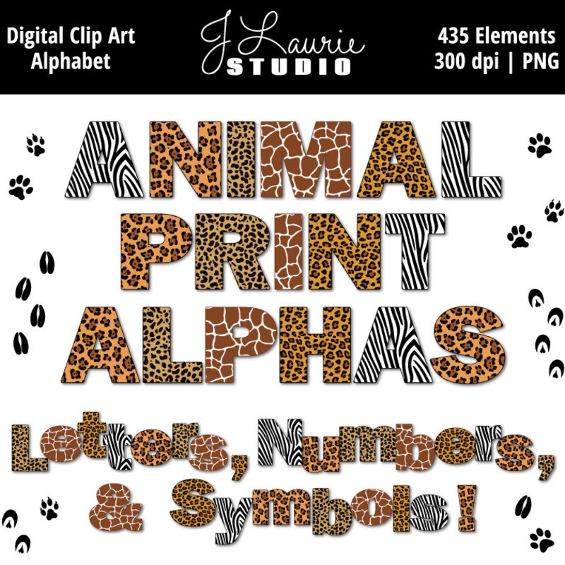 Animal Print Letters - Etsy