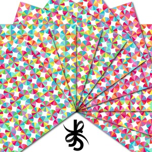 Multicolored Abstract Pinwheels-springtime-digital Scrapbook Papers ...