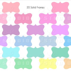Pastel Digital Clipart Frames-text Boxes-baby-borders-invitations ...
