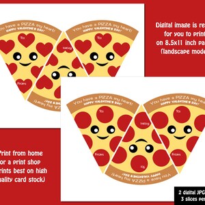 Digital Clipart-printable Pizza Valentines-printable Valentine Cards ...
