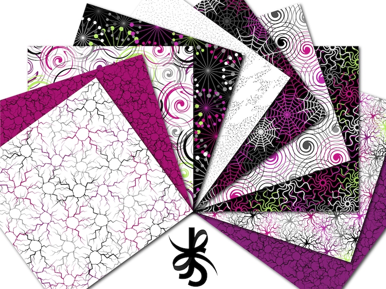 Enchanted Halloween-digital Scrapbook Papers-commercial Use-gothic ...