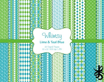 Teal and Lime Green | Etsy