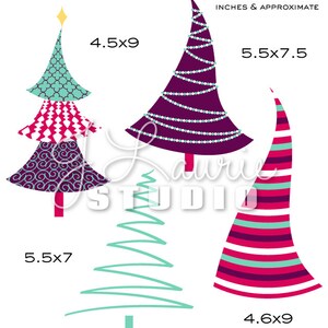 Digital Clipart-whimsical Holiday Trees-holiday Trees-christmas Clipart ...