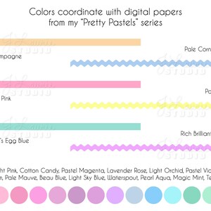Pastel Digital Clipart Borders-clipart Elements-zig Zag-ric Rac-digital ...