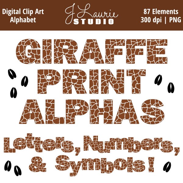 Giraffe Alphabet - Etsy