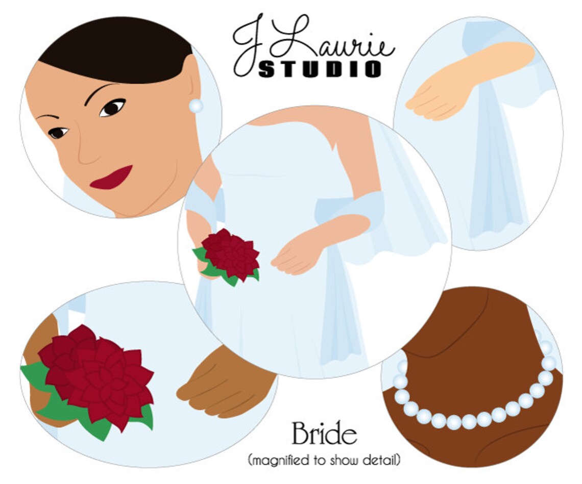 Wedding Digital Clipart-bride and Groom-printable Wedding | Etsy