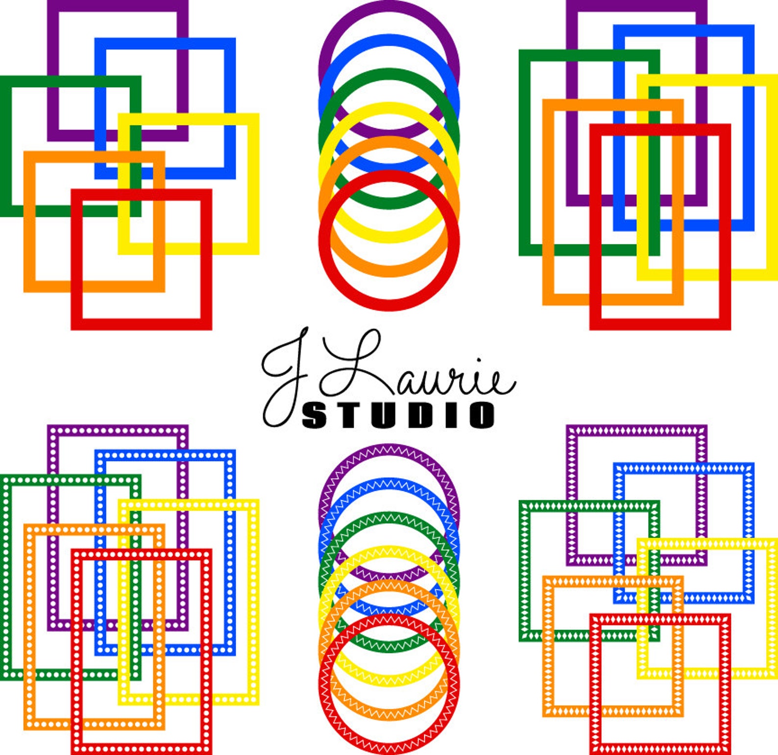 Digital Clipart Rainbow - Etsy