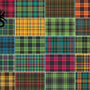 Fall Plaid-digital Scrapbook Papers-commercial Use-preppy Patterns ...