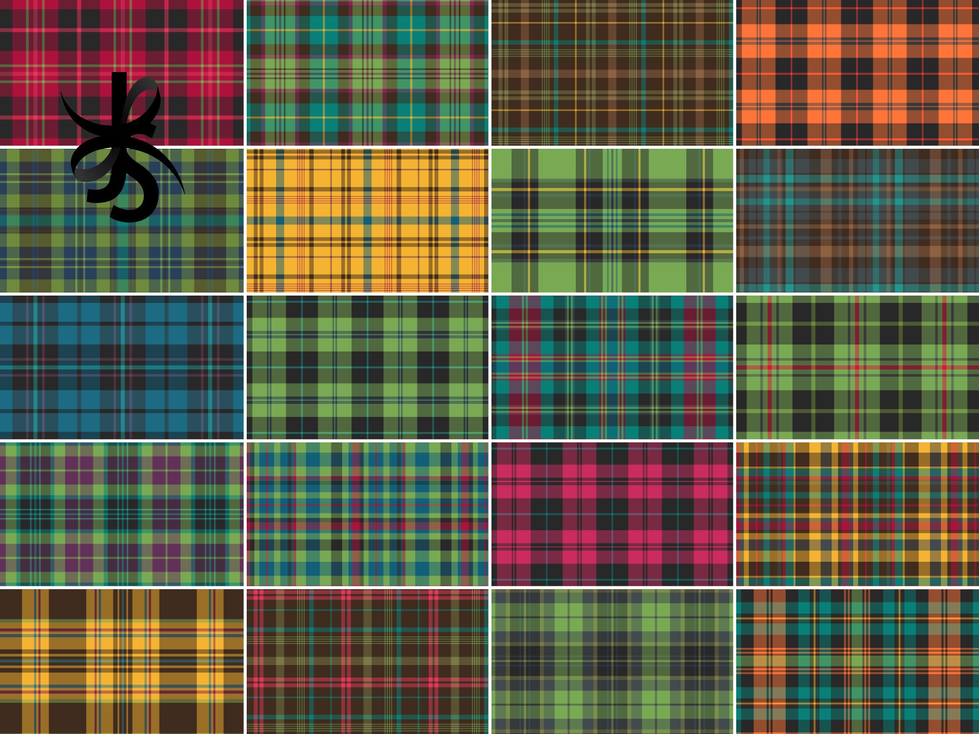 Fall Plaid-digital Scrapbook Papers-commercial Use-preppy Patterns ...
