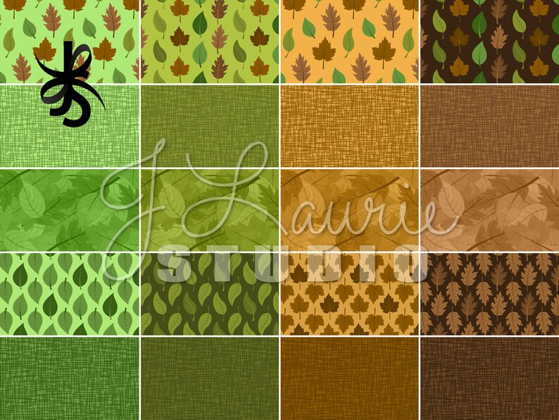 Autumn Leaves-digital Scrapbook Papers-commercial Use-fall | Etsy