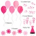 Birthday Clipart & Digital Paper Set-pink-girl-celebration-party ...