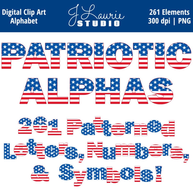 Patriotic Letters - Etsy