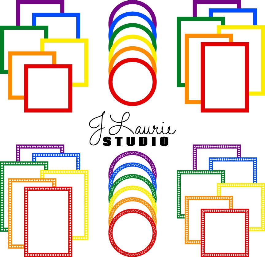 Digital Clipart Rainbow - Etsy