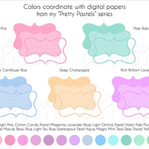 Pastel Digital Clipart Frames-text Boxes-baby-borders-invitations ...