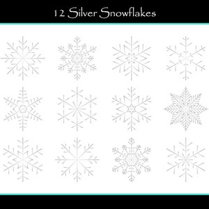 Digital Clipart-snowflakes-holiday Graphics-snow-winter Season ...