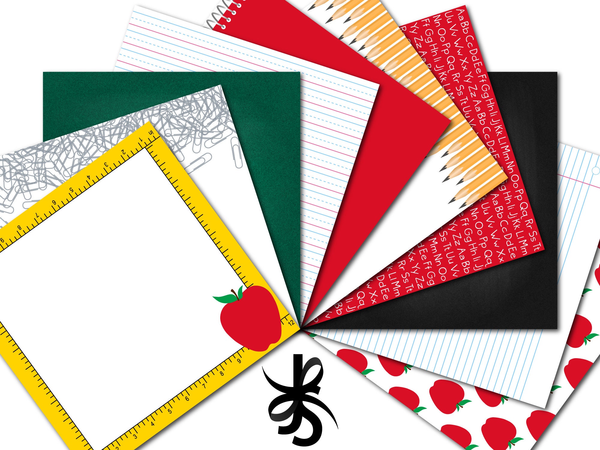 Back to School-digital Scrapbook Papers-commercial Use-classroom ...