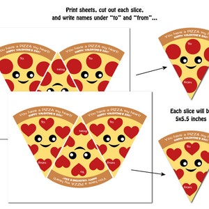 Digital Clipart-printable Pizza Valentines-printable Valentine Cards ...