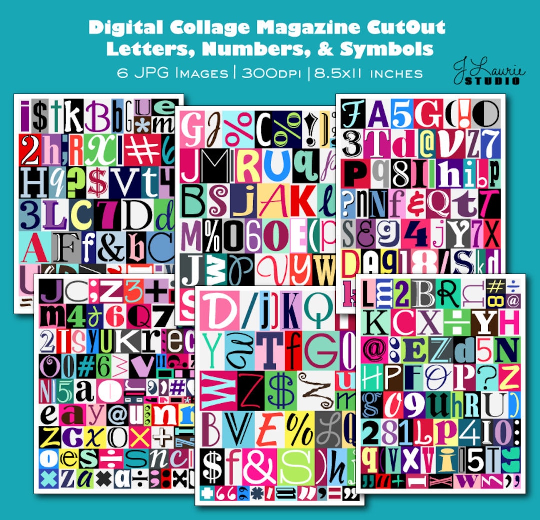 Digital Collage Sheet-printable Magazine Cutout Alphabet-letters ...