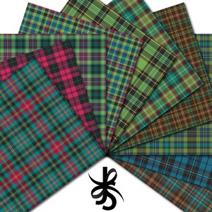 Fall Plaid-digital Scrapbook Papers-commercial Use-preppy Patterns ...