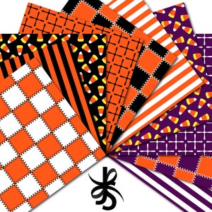 Candy Corn-halloween Digital Scrapbook Papers-commercial Use-halloween ...