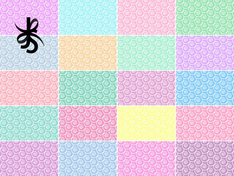 Pastel Swirls-digital Scrapbook Papers-commercial - Etsy