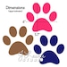 Digital Clipart Pet Paws-cat Paw-dog Paw-animal Graphics-rainbow Colors ...