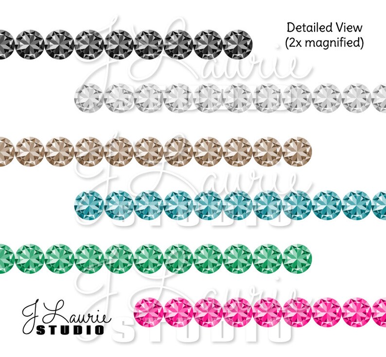 Digital Clipart-gemstone Borders-elements-jewels-digital Borders ...
