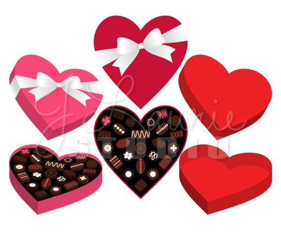 Heart Box Of Chocolates Clipart