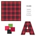 Digital Alphabet Letters Clipart-red Plaid-school Plaid-elements ...