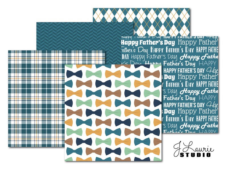Fathers Day-digital Scrapbook Papers-commercial - Etsy