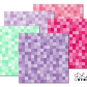 Large Pixels-springtime-digital Scrapbook Papers-commercial Use ...