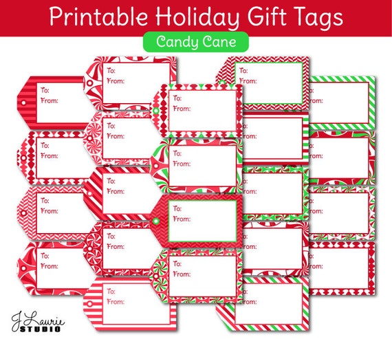 Digital Clipart-printable Gift Tags-holiday-candy | Etsy
