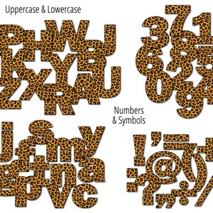 Digital Alphabet Letters Clipart-leopard Print-animal Print-numbers ...