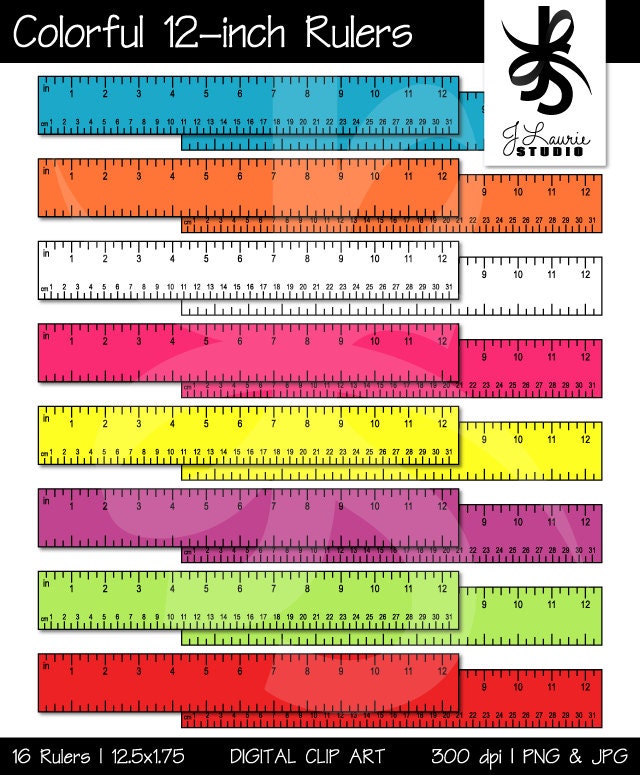 12 Inch Ruler Clipart
