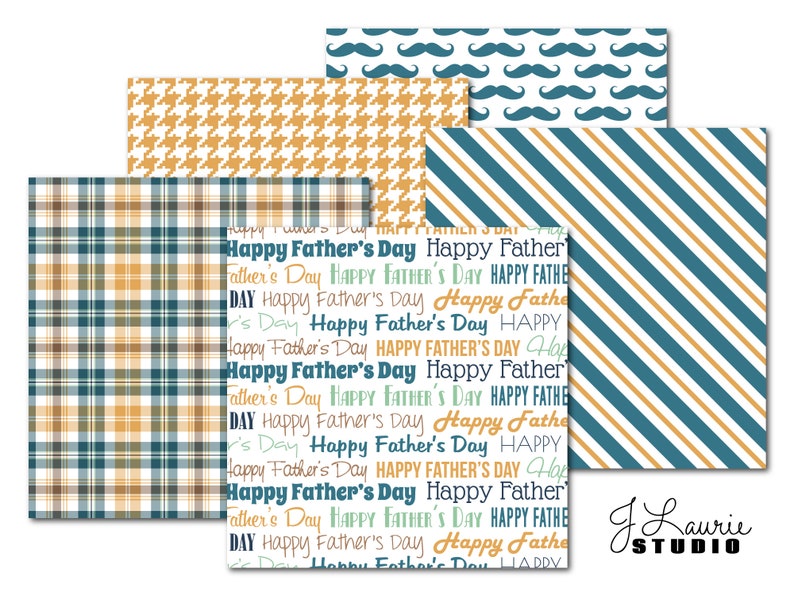 Fathers Day-digital Scrapbook Papers-commercial - Etsy