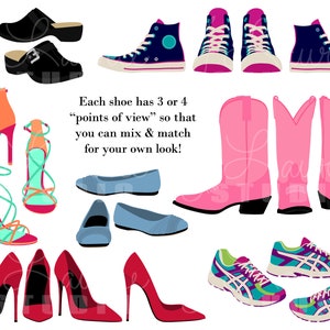 Clipart Shoes-digital Clip Art-commercial Use-high Heels-stilettos ...