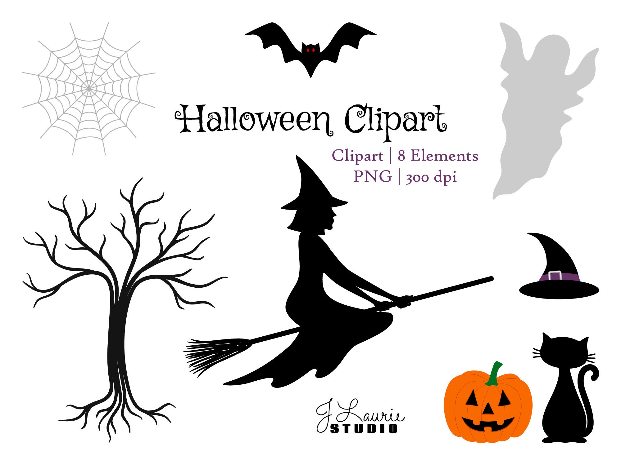 Halloween Clip Art-digital Clipart-commercial - Etsy