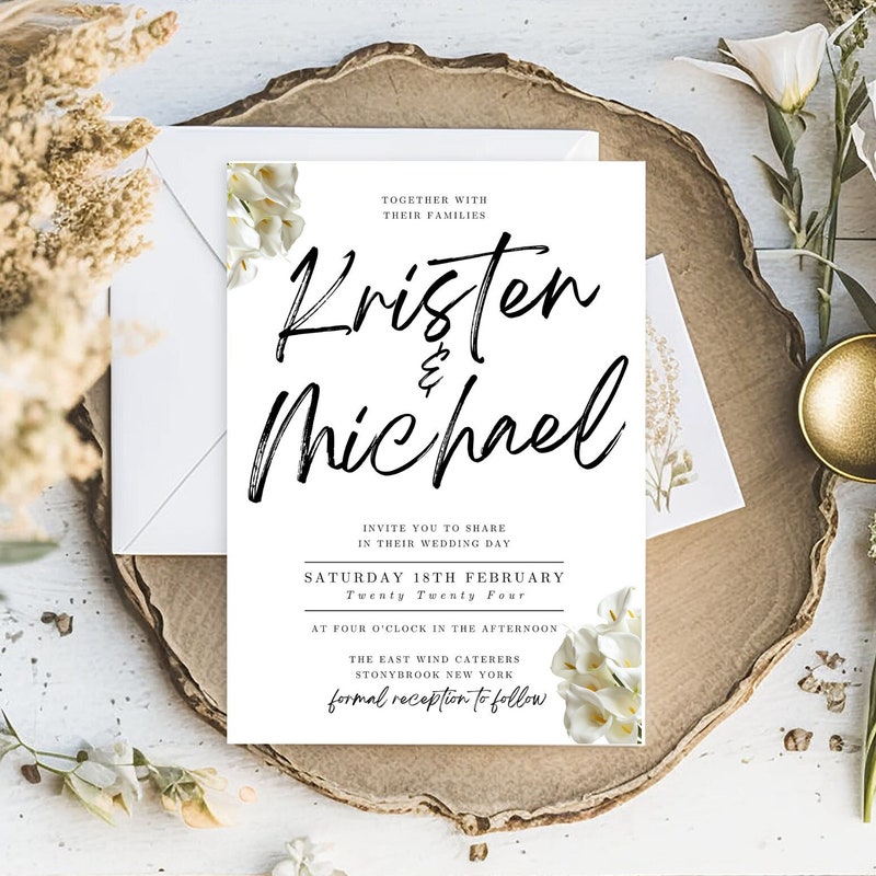 Minimalist Invites - Etsy