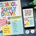School Supply Drive Flyer Template, School Supplies Fundraiser Poster ...